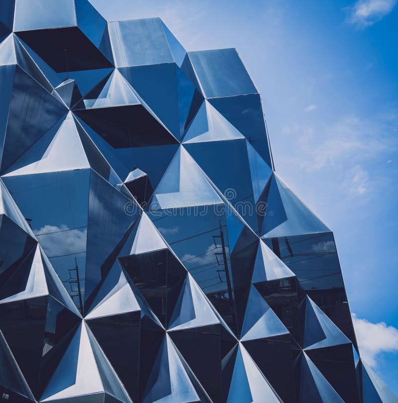 Abstract Geometric Background with Triangles and Buildings Cells Stock ...