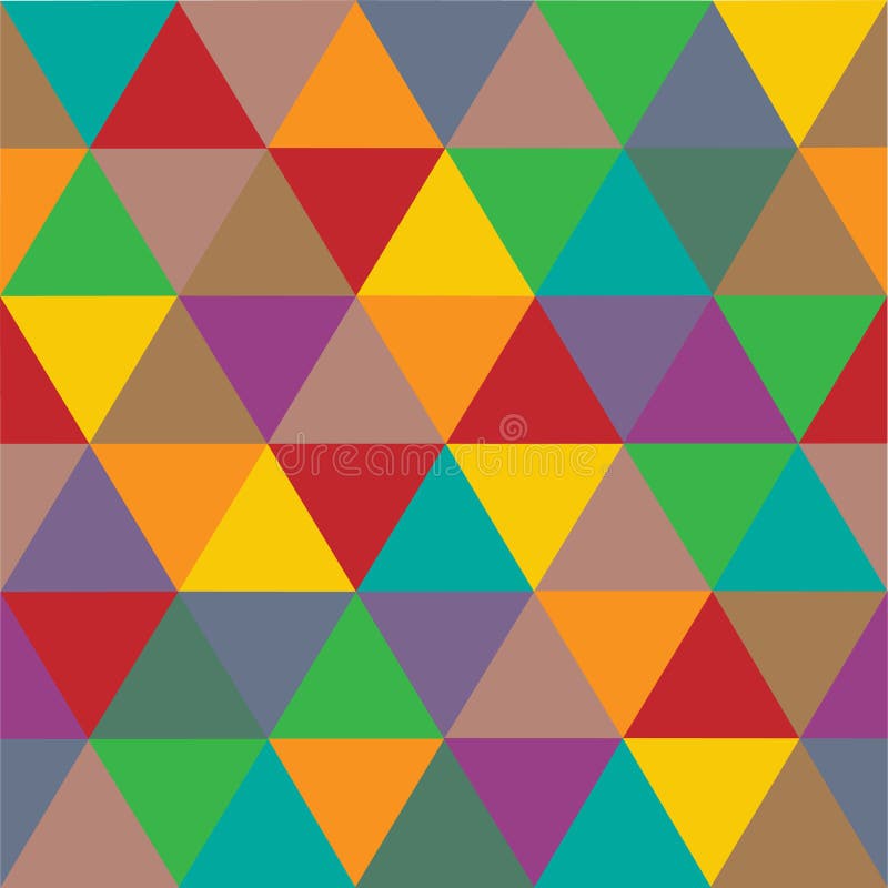 Abstract Geometric Background Triangles of Different Bright Colors ...