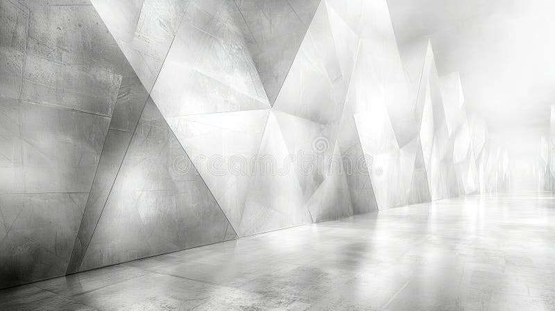 Abstract Geometric Background with Triangular Patterns and Soft ...