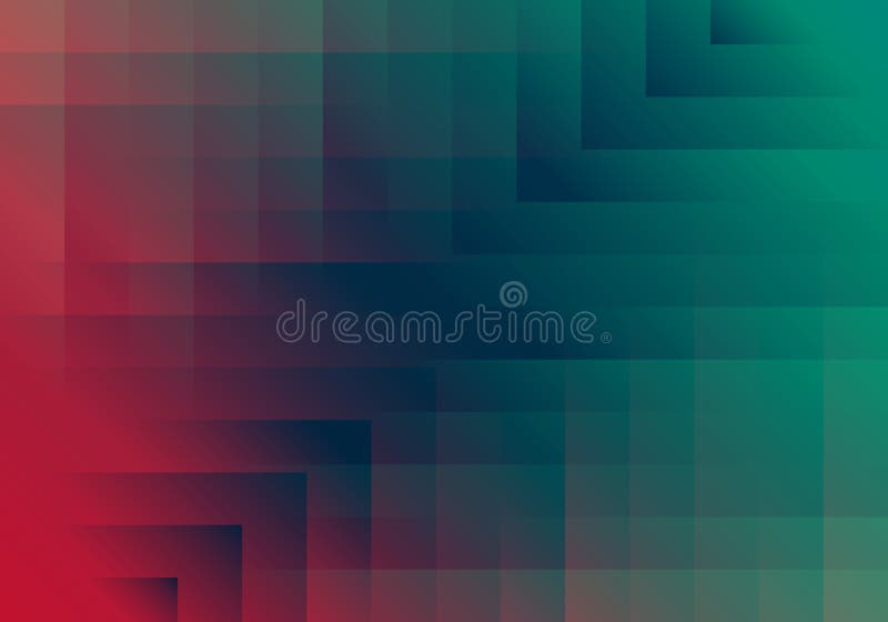 Abstract Geometric Background. Vector Colorful Red and Green Texture ...