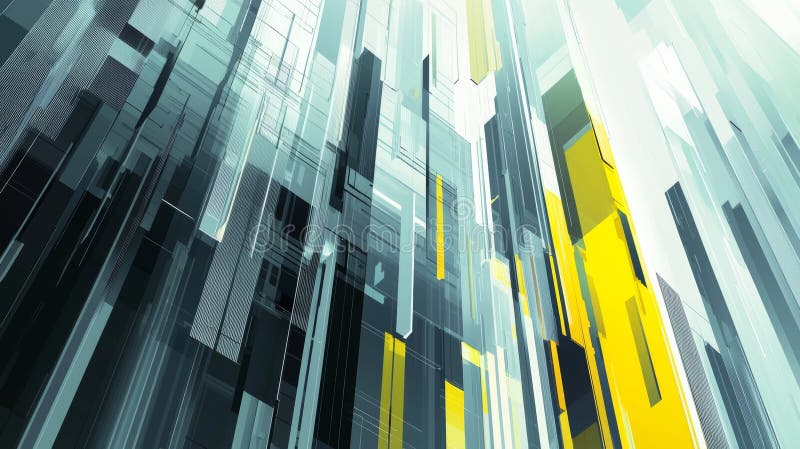 Abstract Geometric Background With Vertical Rectangles In Shades Of