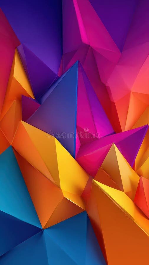 Abstract Yellow Geometric Shapes Vibrant 3d Polygonal Background Stock Photos - Free & Royalty ...