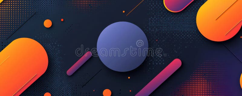 Abstract Geometric Background with Vibrant Gradient Shapes and Rounded ...