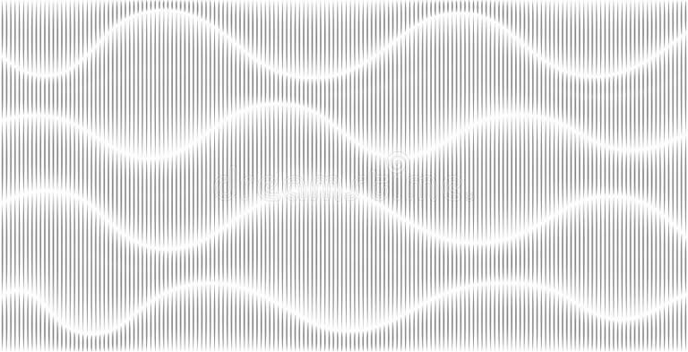 Abstract Geometric Background with Wavy Vertical Lines. Intersecting ...