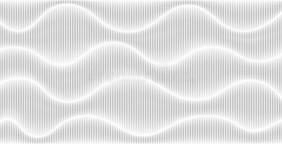 Abstract Geometric Background with Wavy Vertical Lines. Intersecting ...
