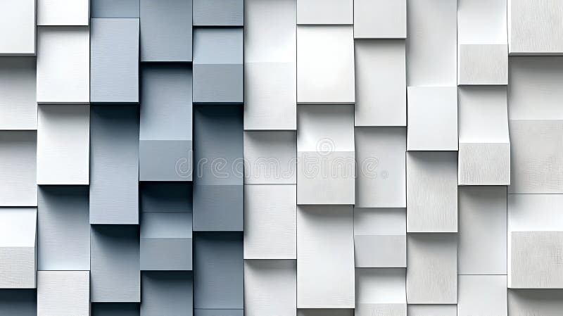 Abstract Geometric Background of White and Gray Textured Cubes Stock Illustration - Illustration ...