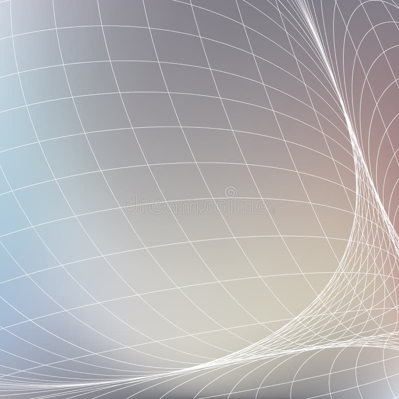 Abstract Geometric Background. White Grid in Light Gray Color Space ...