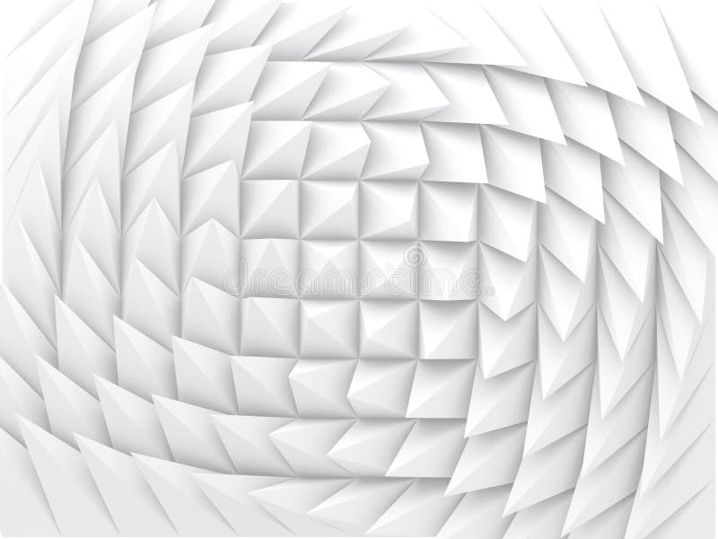 White Parametric Triangular Pattern, 3d Stock Illustration ...