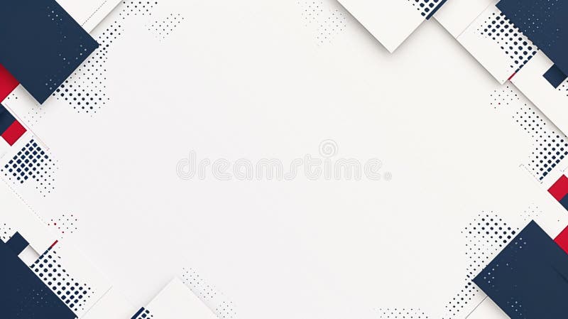 Abstract Geometric Background with White Squares and Red and Blue ...