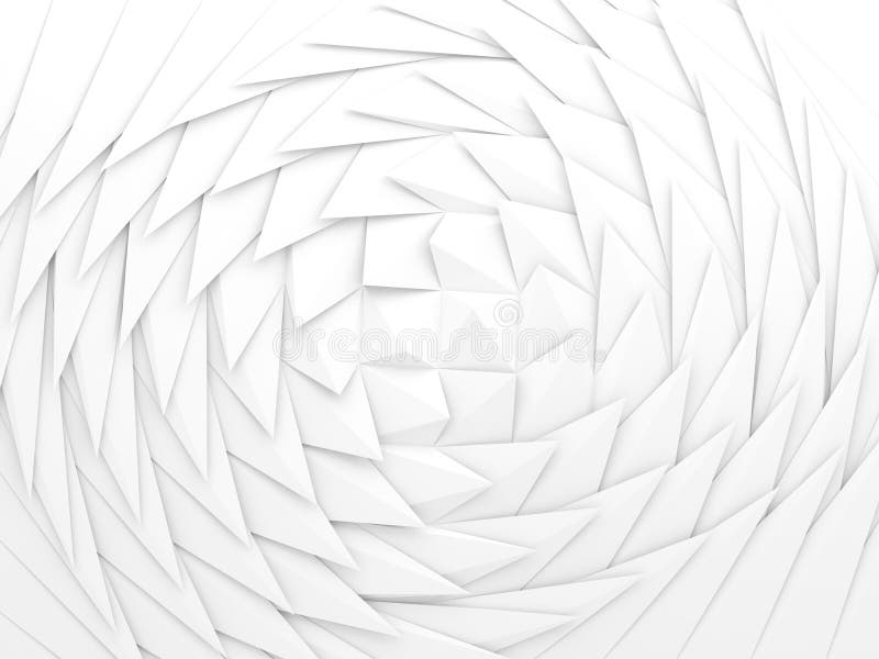 Abstract Geometric Background, White Swirl Stock Illustration ...