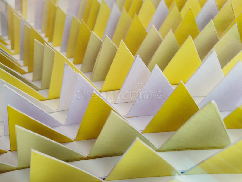 Abstract Geometric Background Yellow White Triangles Stock Illustration ...