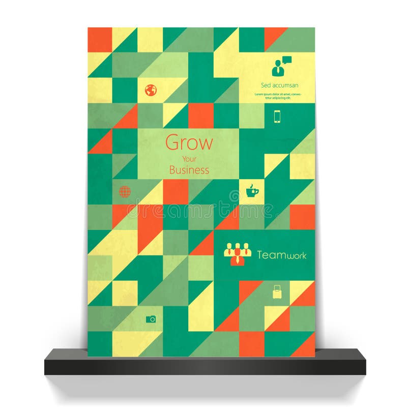 Abstract, Geometric Backgrounds on Flyer Stock Vector - Illustration of ...