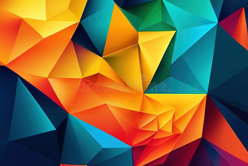 Abstract Geometric Backgrounds Full Color Polygon Background ...