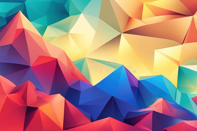 Abstract Geometric Backgrounds Full Color Polygon Background ...