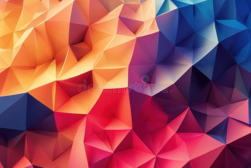 Abstract Geometric Backgrounds Full Color Polygon Background ...