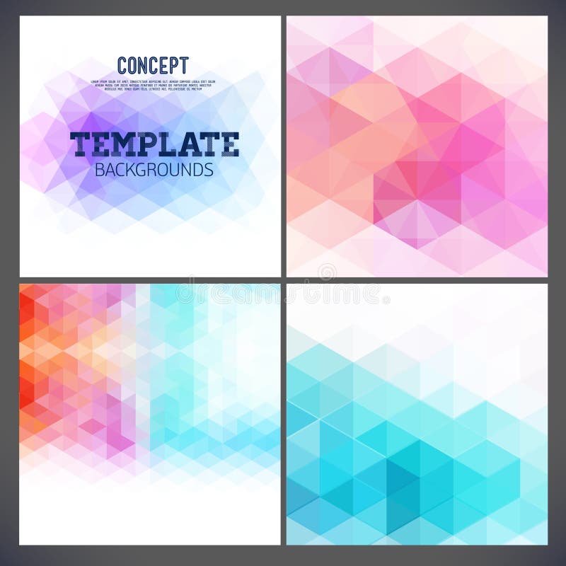 Abstract Geometric Backgrounds of a Triangle Stock Vector ...