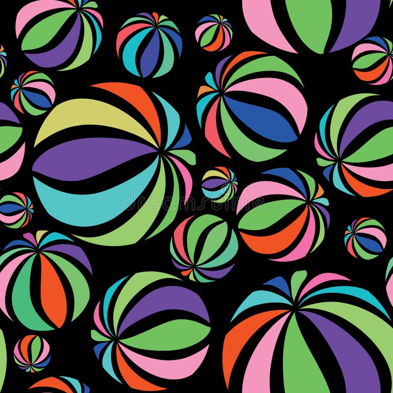 Abstract Geometric Balls Seamless Pattern. Stock Illustration ...
