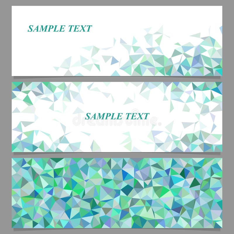 Abstract Geometric Banner Template Design Set Stock Vector ...