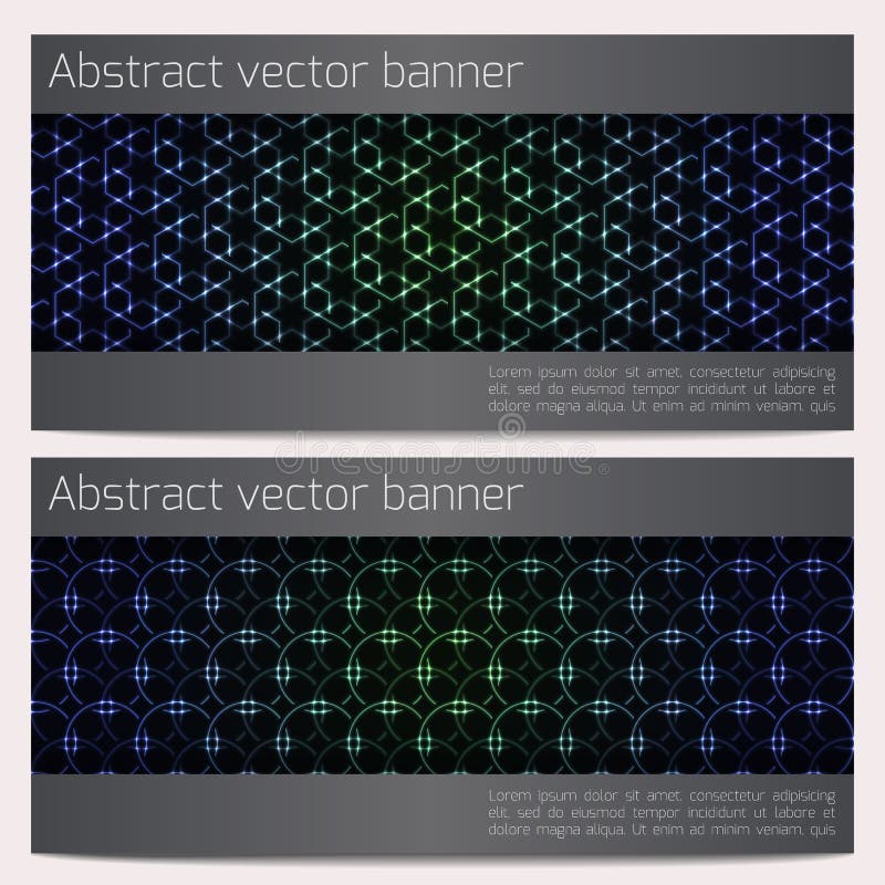 Abstract Geometric Banners Set Stock Vector - Illustration of business ...