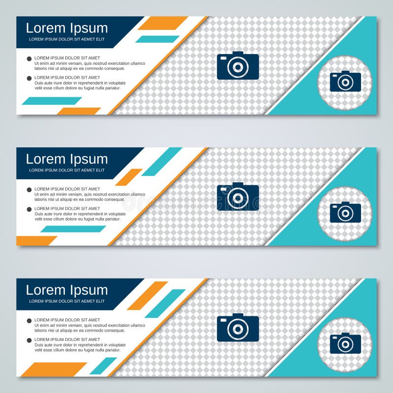 Abstract Geometric Banners Templates Stock Vector - Illustration of ...