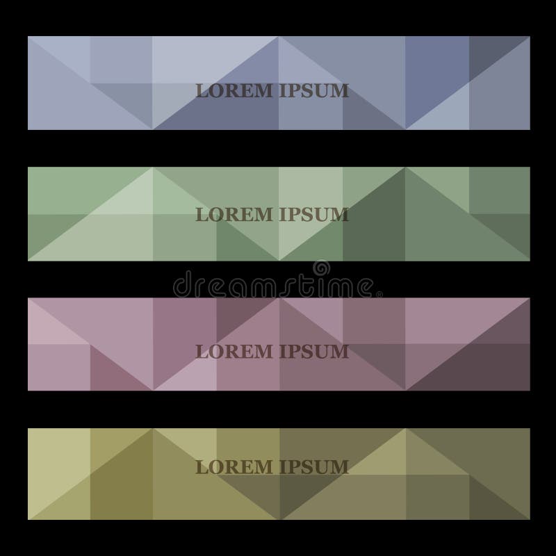 Abstract geometric banners stock vector. Illustration of creativity ...