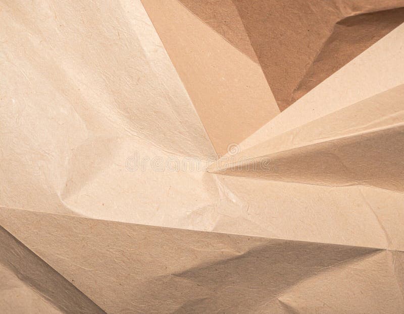 Abstract Geometric Beige Paper Folded Design with Triangular Shapes ...
