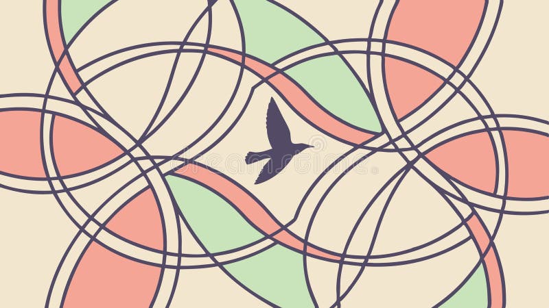 Abstract Geometric Bird Pattern, Vector Design Generative AI Stock ...