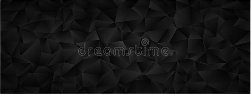 Abstract Geometric Black Background with Polygonal Shapes and Shadows ...