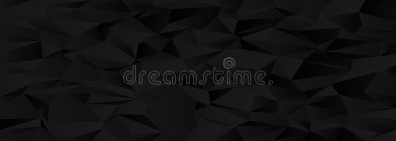 Abstract Geometric Black Background with Triangular Patterns for Modern ...