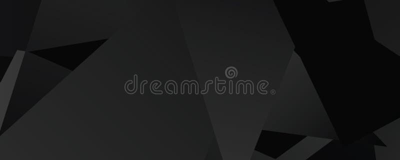 Abstract Geometric Black Background with Triangular Shapes Stock ...