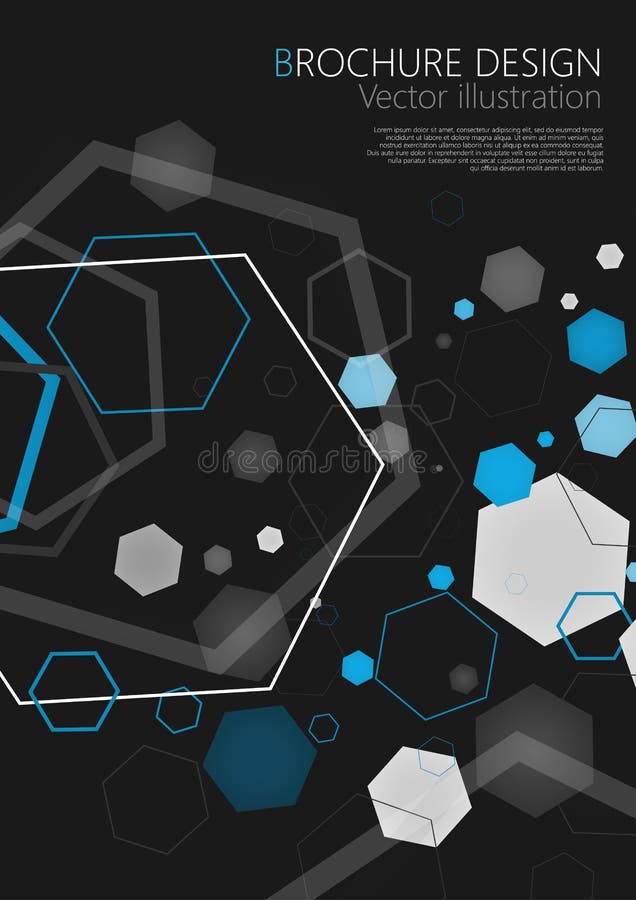 Abstract Geometric Black Hexagon Background. Vector Illustration Stock ...