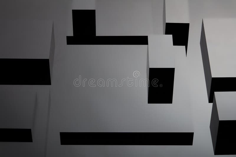 Abstract Geometric Black Podium. Cosmetic Square Stand in Black ...