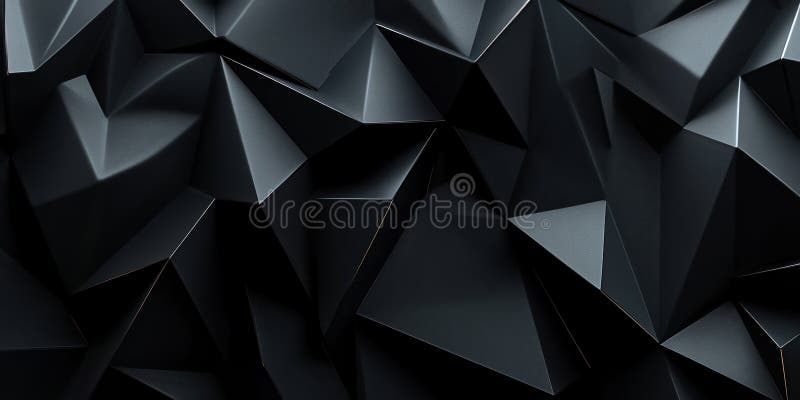 Abstract Geometric Black Polygon Triangle Background Stock Photo ...