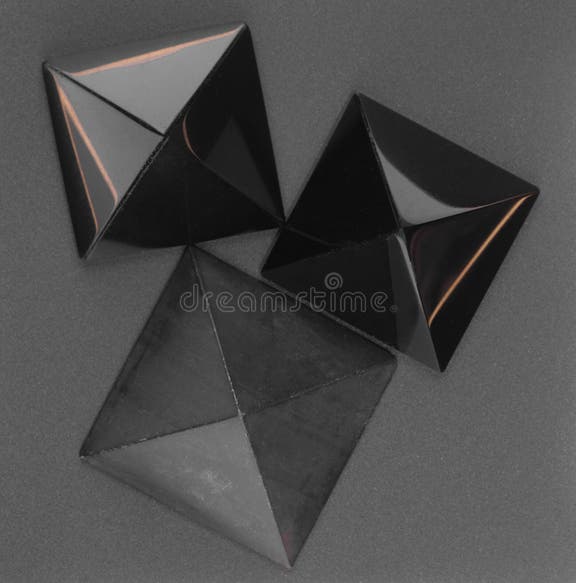 Abstract Geometric Black Pyramid Isolated on Black Stock Image - Image ...