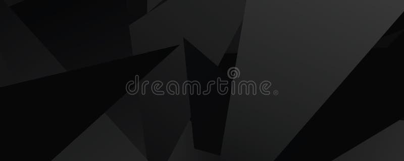 Abstract Geometric Black Shapes with Sharp Edges and Shadows Stock ...