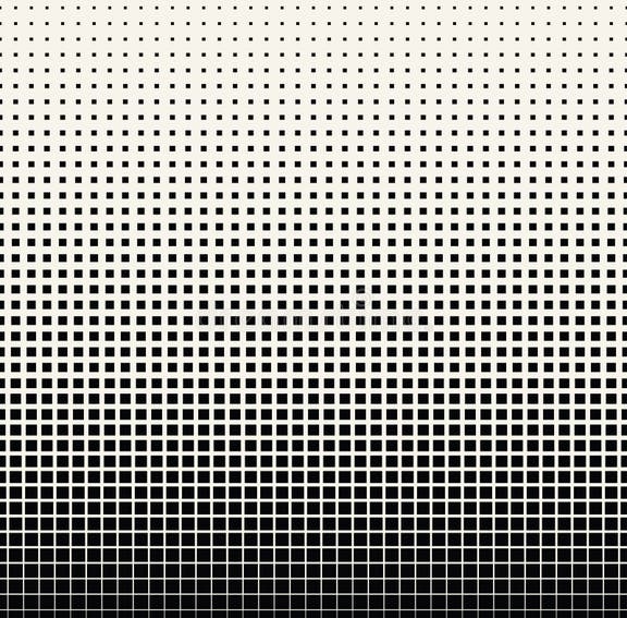 Abstract Geometric Black and White Gradient Square Halftone Pattern ...