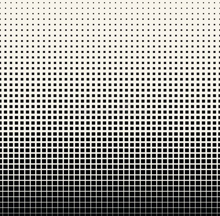 Abstract Geometric Black and White Gradient Square Halftone Pattern ...