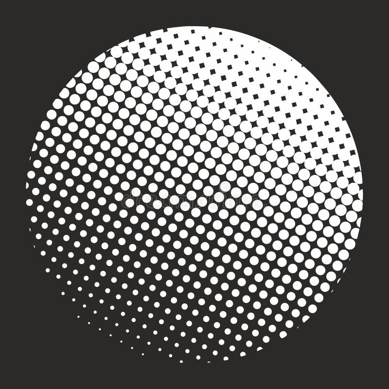 Abstract Geometric Black And White Graphic Design Print Halftone Stock