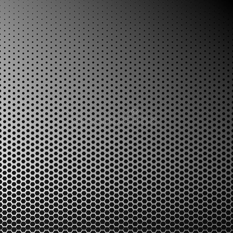 Abstract Geometric Black and White Graphic Halftone Hexagon Pattern ...
