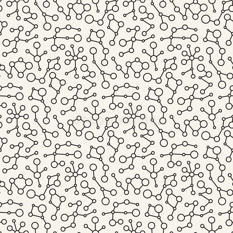 Abstract Geometric Black and White Stars Constellation Pattern Stock ...