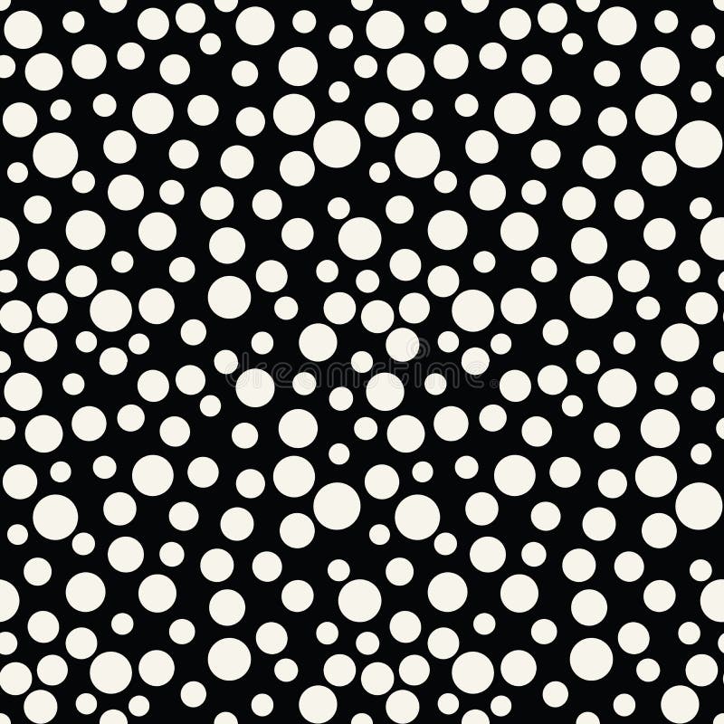Abstract Geometric Black and White Vector Dots Pattern Stock Vector ...