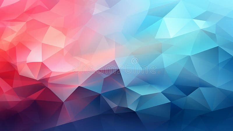 Abstract Geometric Blue Background with Triangular Polygons, Low Poly ...
