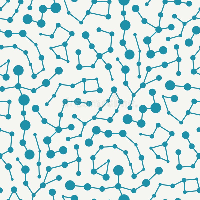 Abstract Geometric Blue Deco Stars Constellation Pattern Stock Vector ...