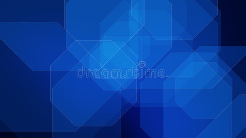 Abstract Geometric Blue Octagons Modern Composition of Abstract Shapes ...
