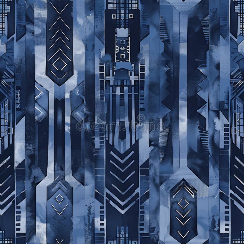 Abstract Geometric Blue Patterns Background for Modern Design Stock ...