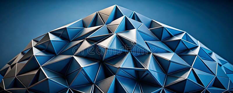 Abstract Geometric Blue Polyhedron Pattern - Modern 3D Design Stock ...