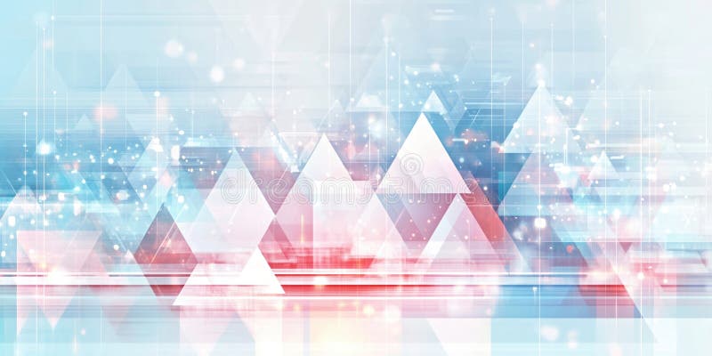 Abstract Geometric Blue and Red Triangles Background Stock Photo ...
