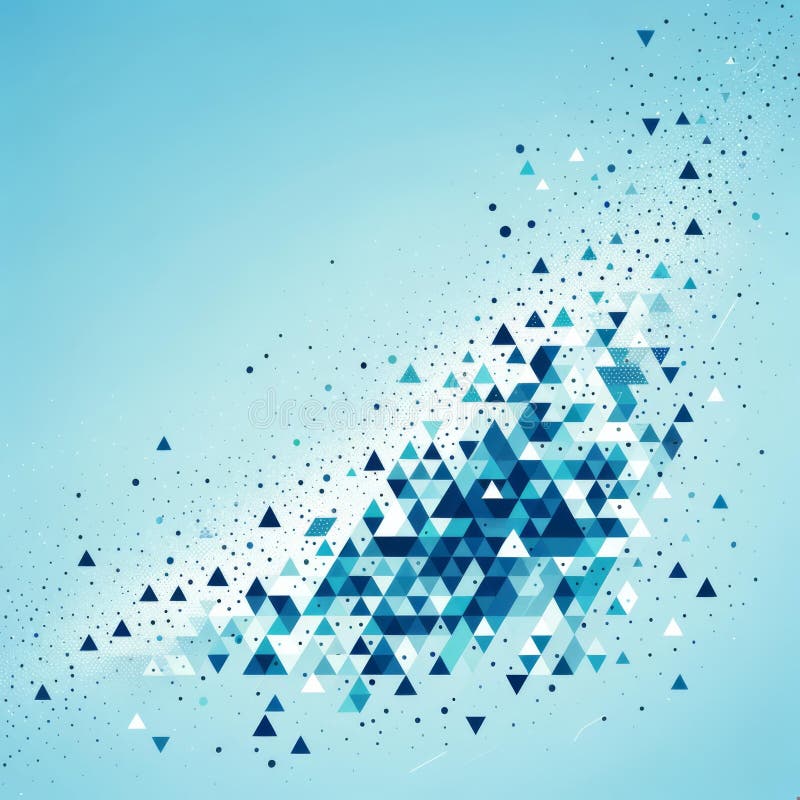 Abstract Geometric Blue Triangle Pattern Stock Illustration ...
