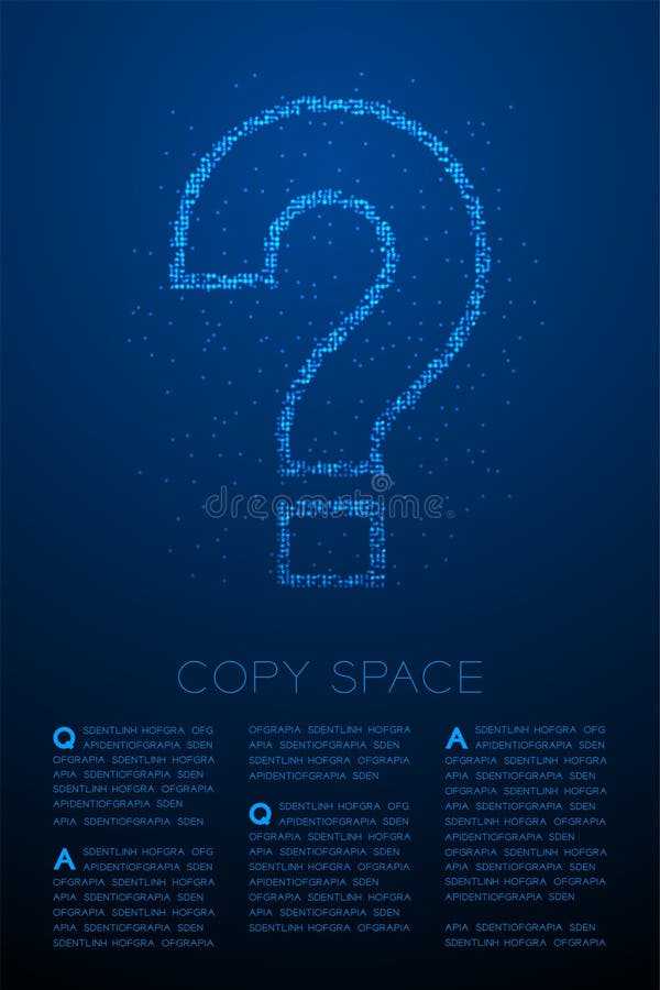 Abstract Geometric Bokeh Circle Dot Pixel Pattern Question Mark Sign ...