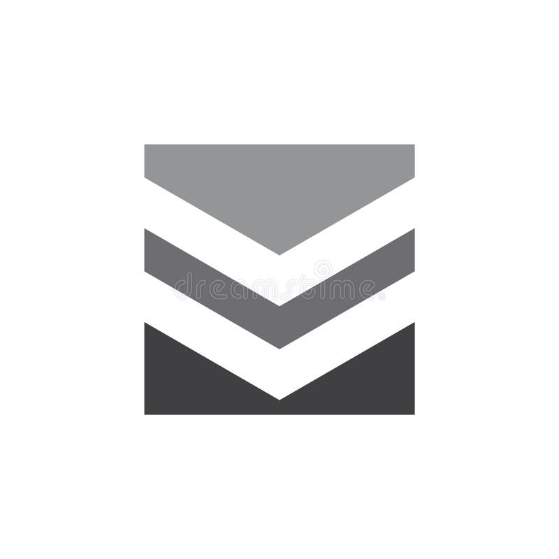 Abstract Geometric Book Stack Symbol Logo Vector Stock Vector ...